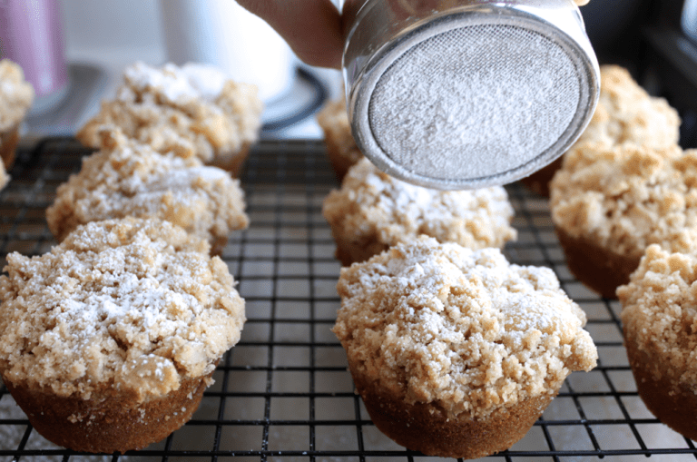Mile-High Coffee Cake Muffins | SCISSORS & SAGE