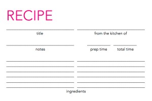 Print Your Own Recipe Cards | SCISSORS & SAGE